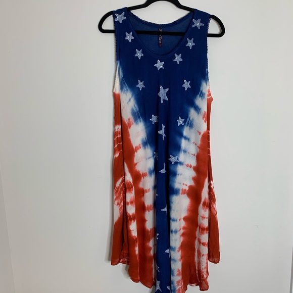 TRUE ROCK | Dresses | True Rock Usa Tiedye Dress Free Sized | Poshmark